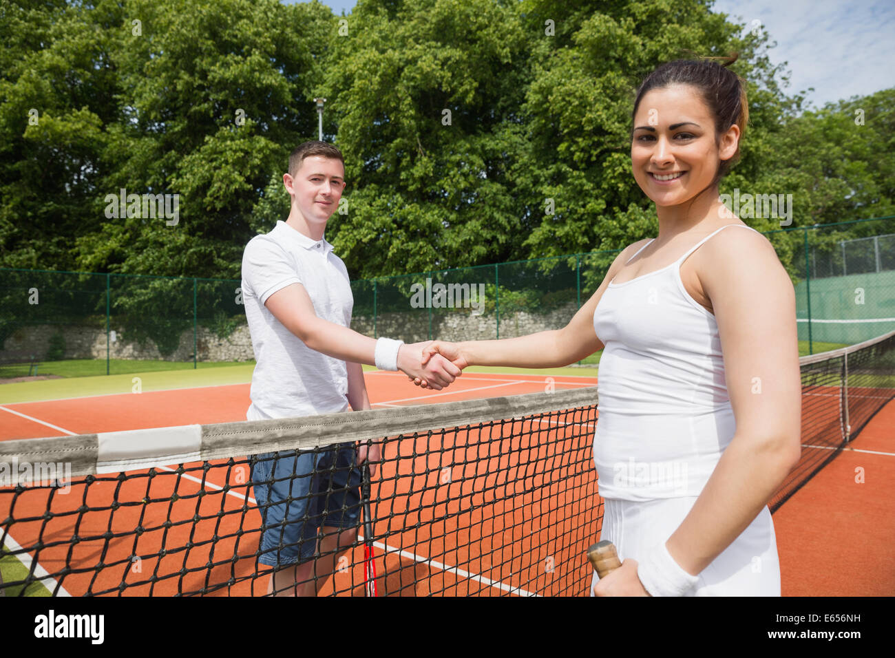 Shaking hands before match hi-res stock photography and images - Alamy
