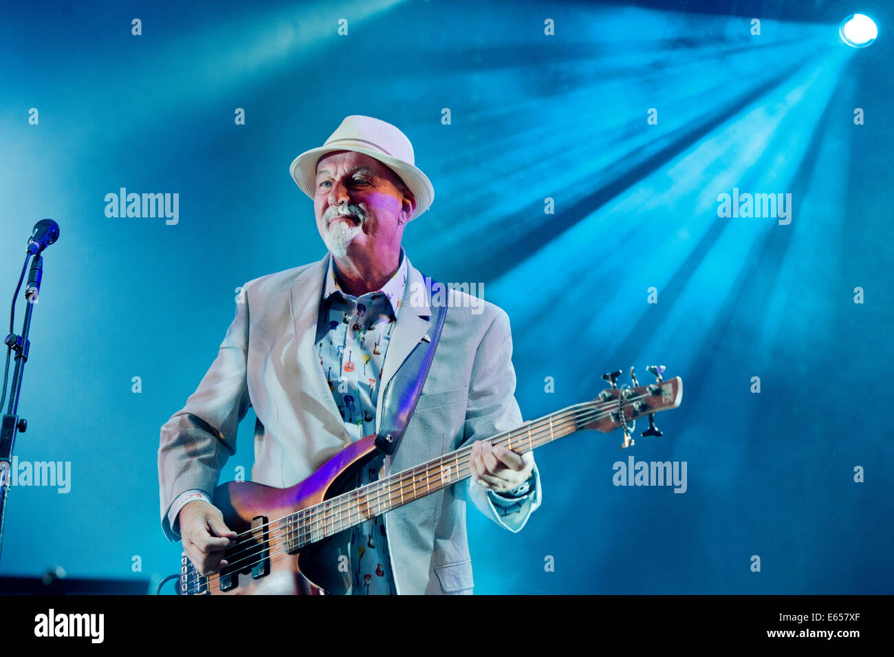 Dave Pegg of Fairport Convention, on the Bass guitar at Cropredy ...