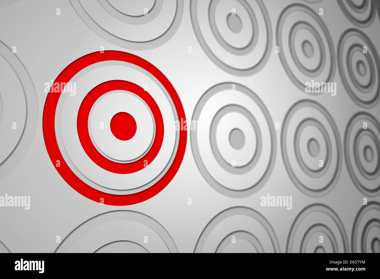 Red and grey target pattern Stock Photo - Alamy