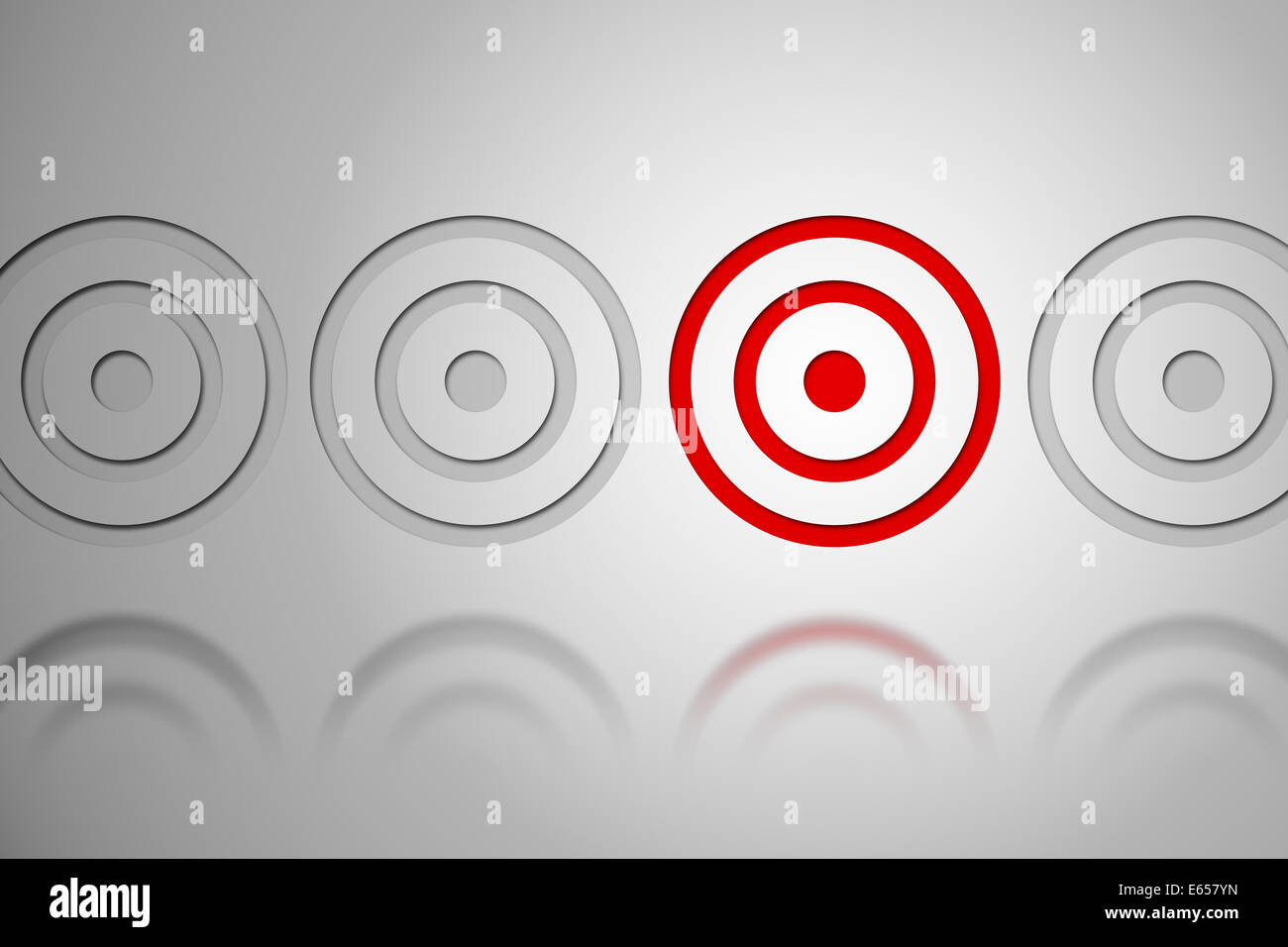 Red and grey target pattern Stock Photo - Alamy