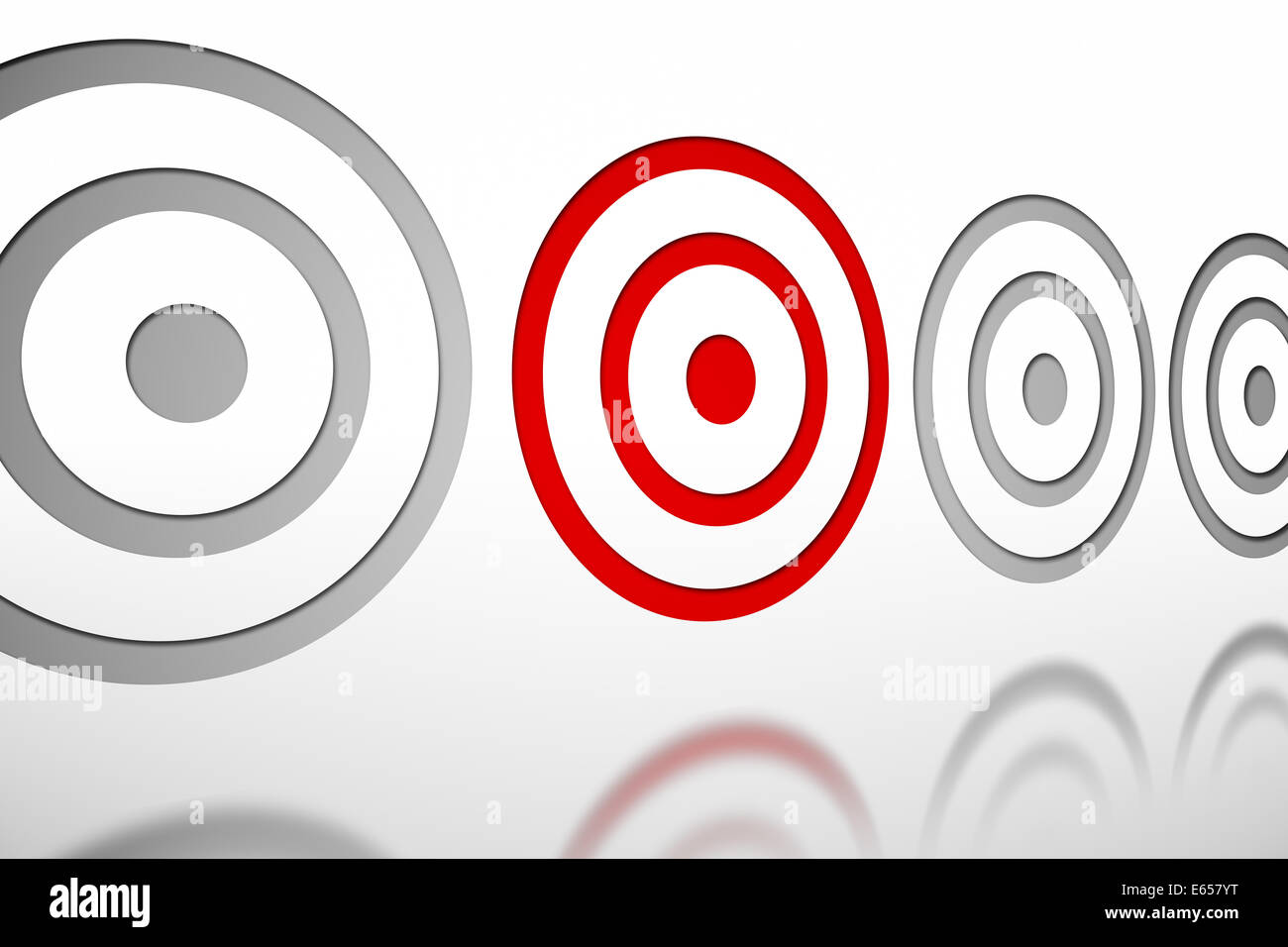 Red and grey target pattern Stock Photo - Alamy