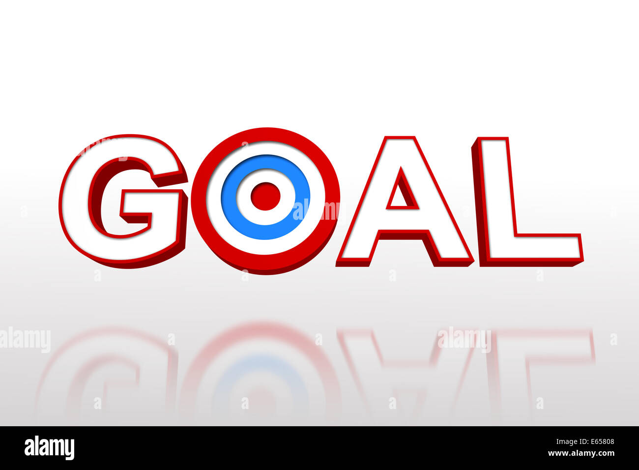 The word goal with target Stock Photo - Alamy