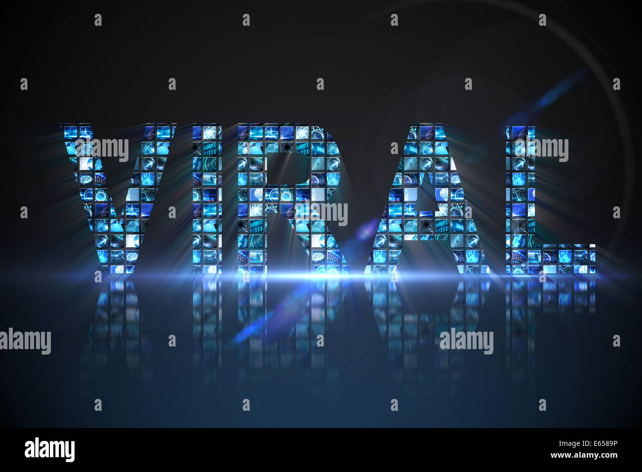 Viral made of digital screens in blue Stock Photo - Alamy