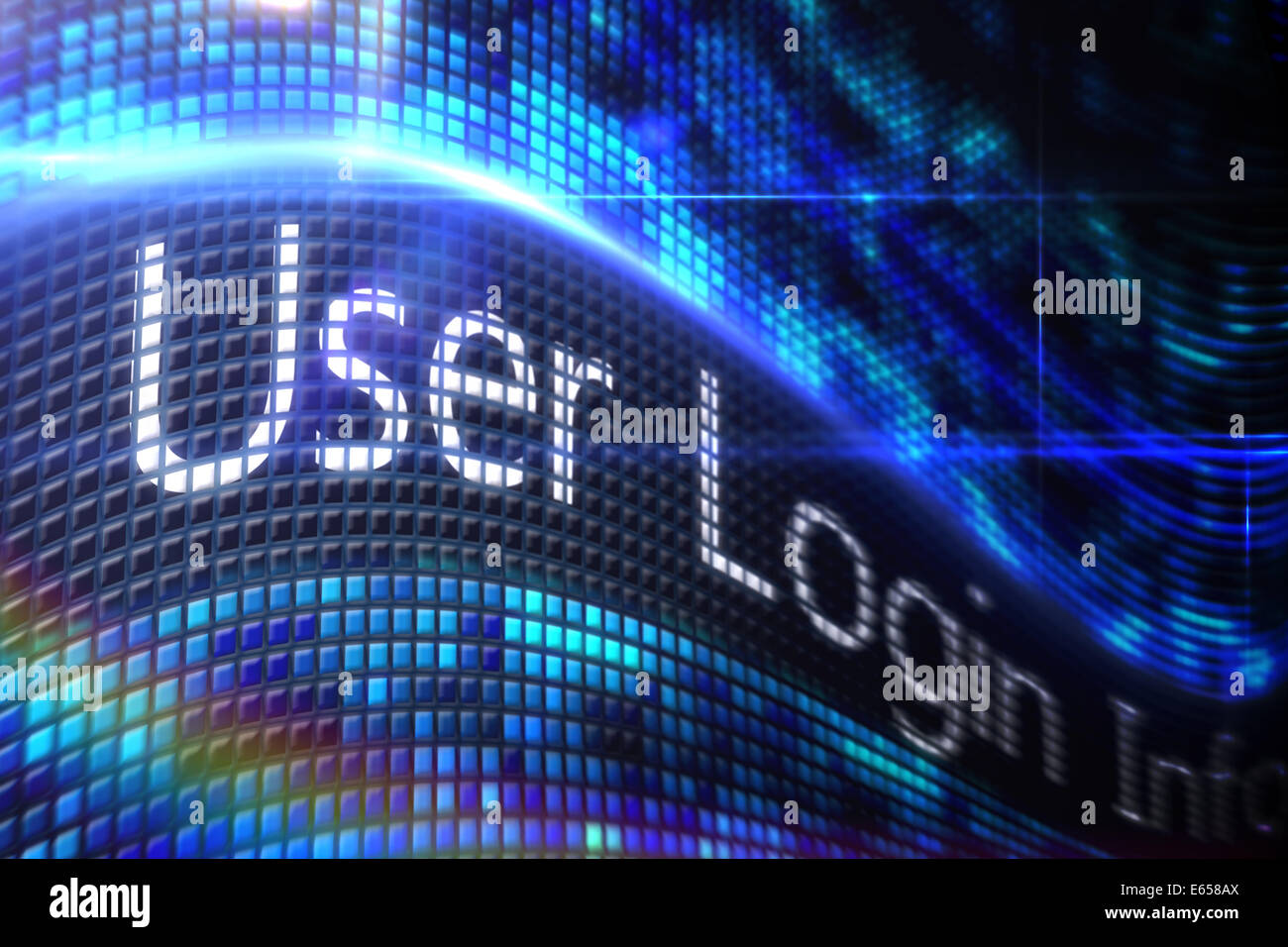 User login on digital screen Stock Photo - Alamy