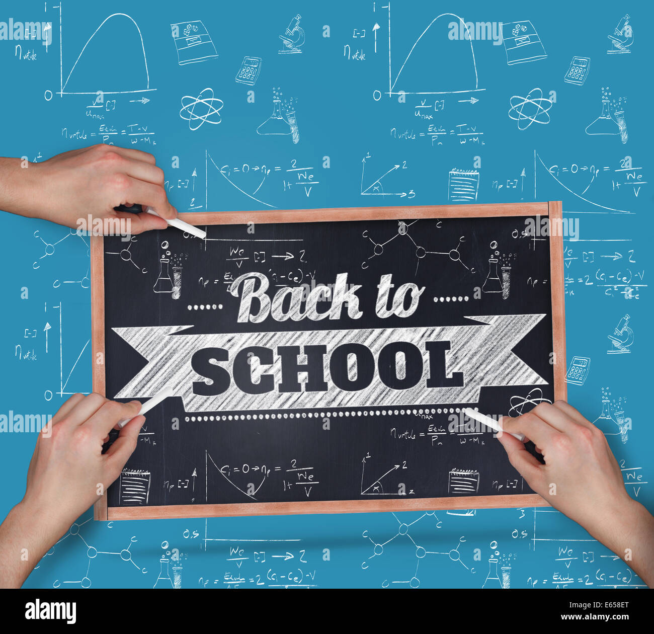 Chalk writing in chalk classroom algebra education hi-res stock ...