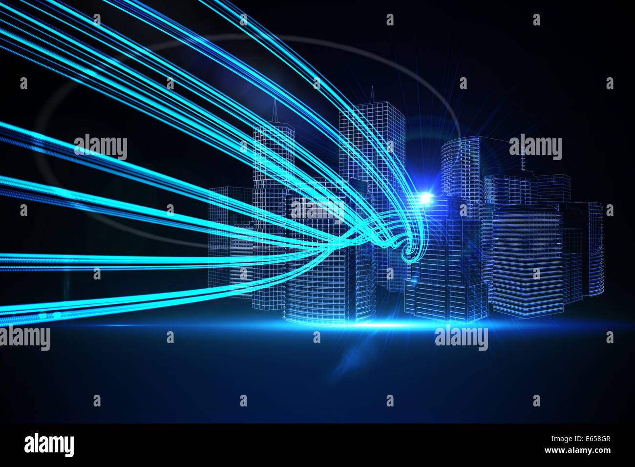 Blue light beams hi-res stock photography and images - Alamy