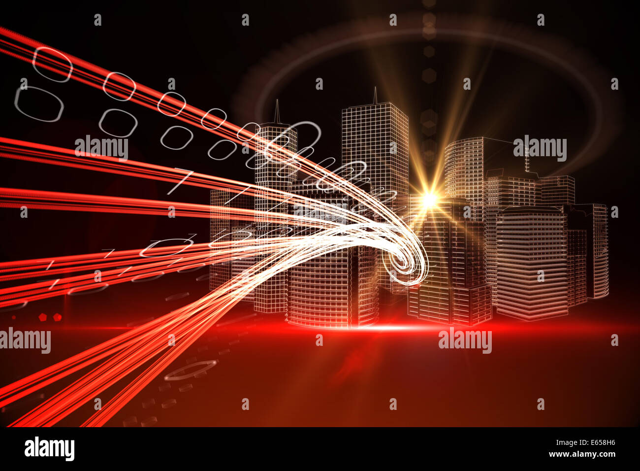 Red light beams hi-res stock photography and images - Alamy