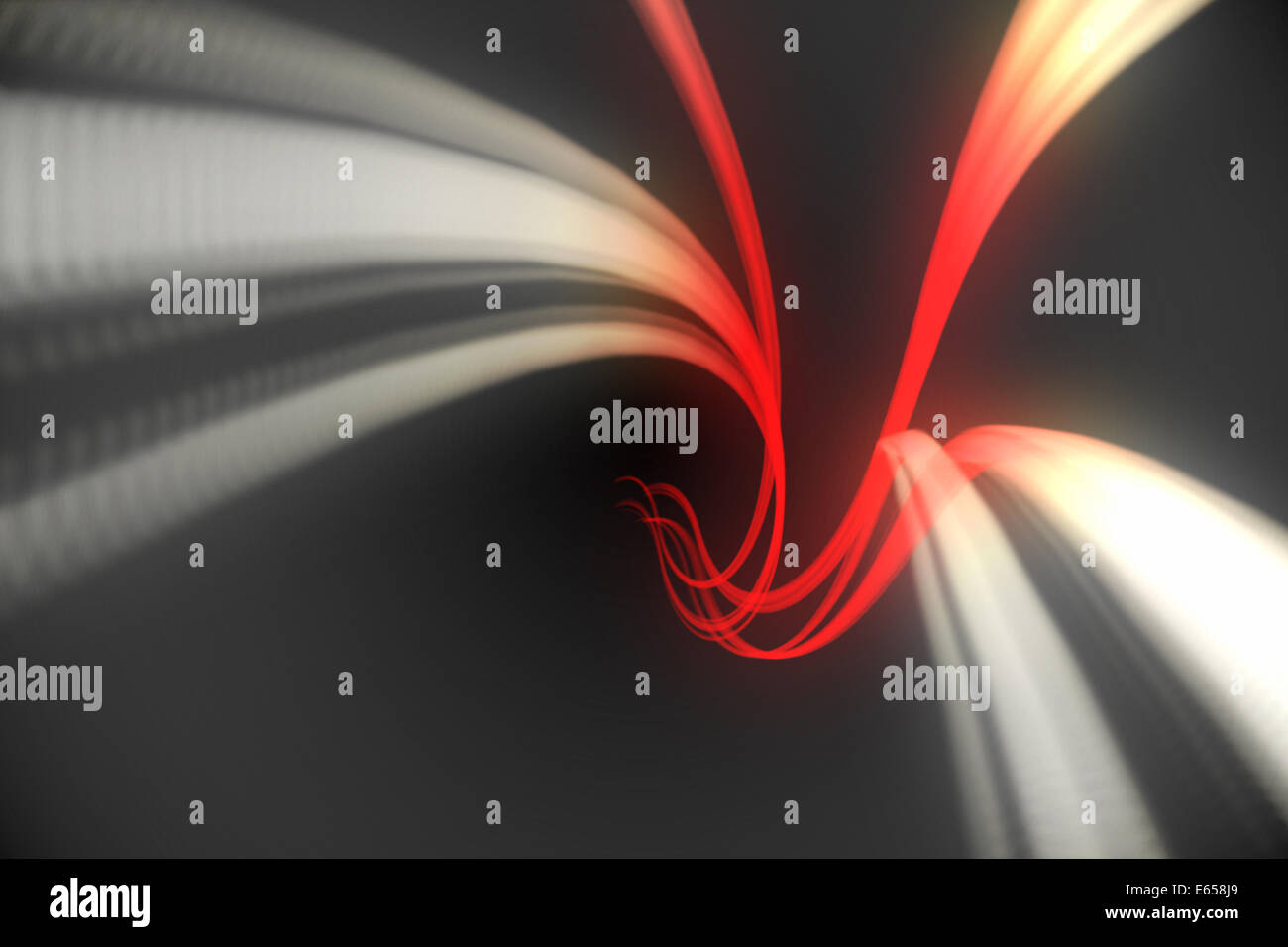 Red and white light waves Stock Photo - Alamy