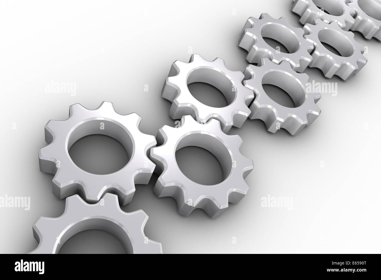 Many white cogs and wheels Stock Photo - Alamy