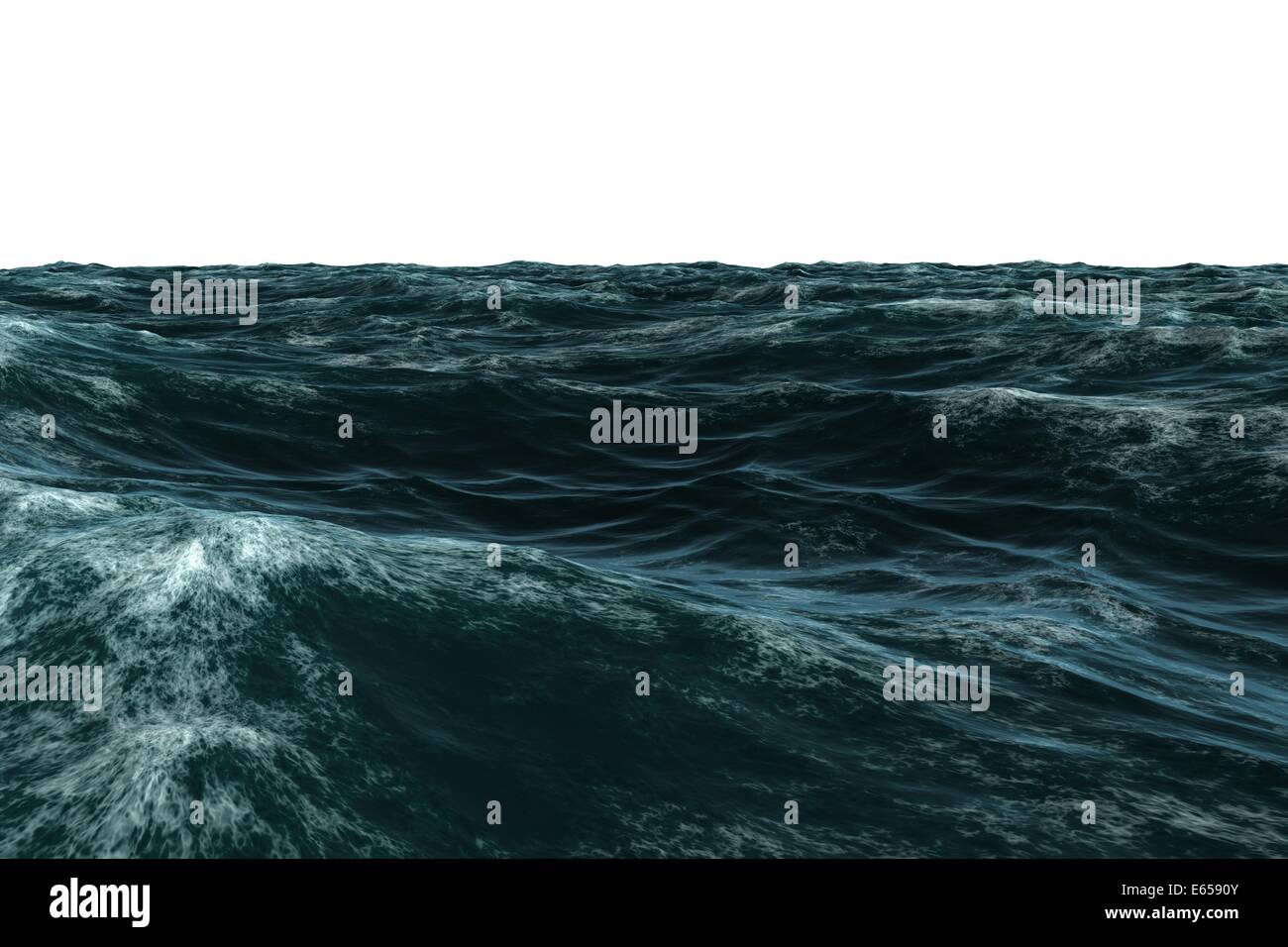 Digitally generated Dark blue rough ocean Stock Photo - Alamy