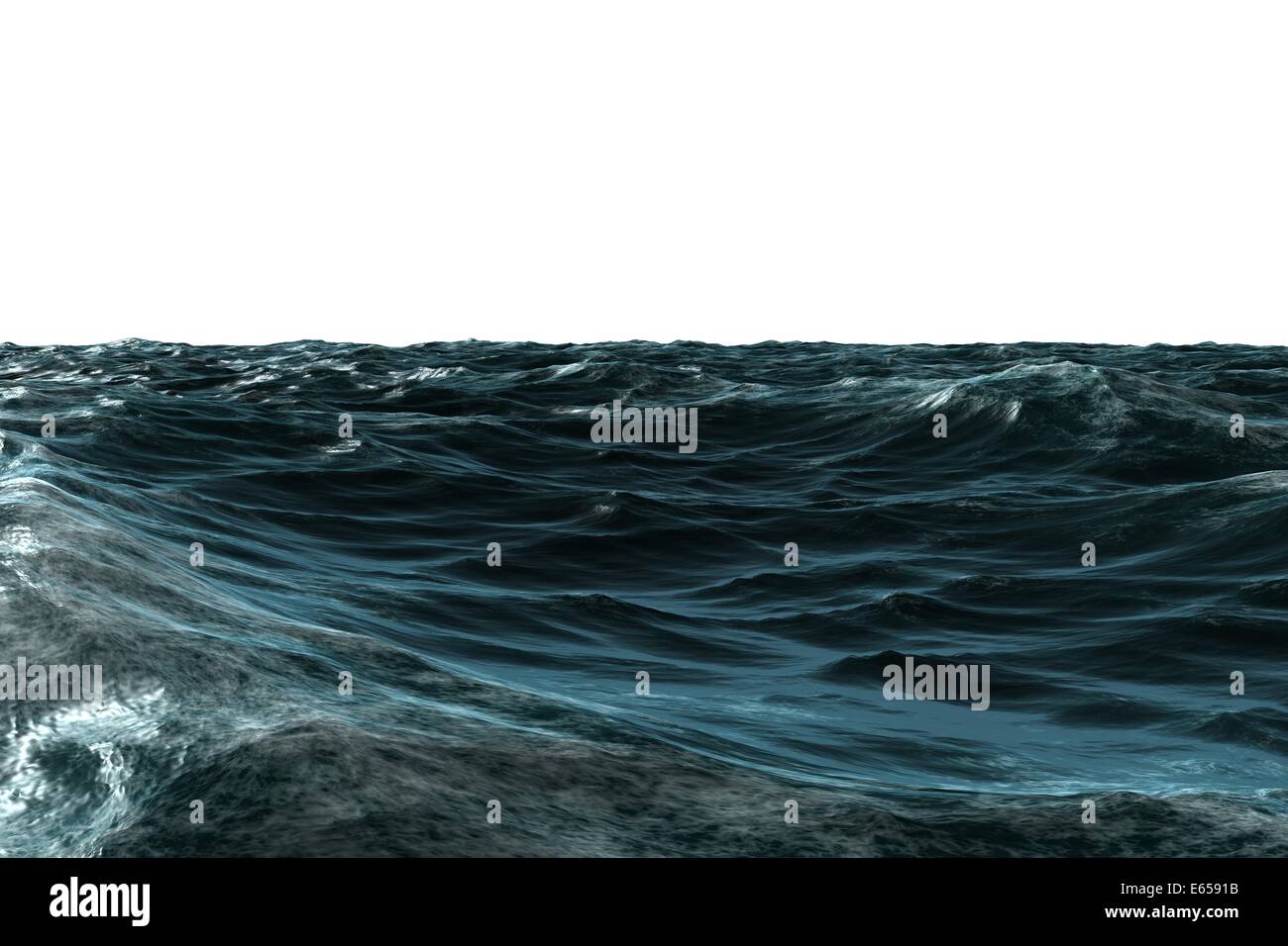 Digitally generated choppy Blue ocean Stock Photo - Alamy