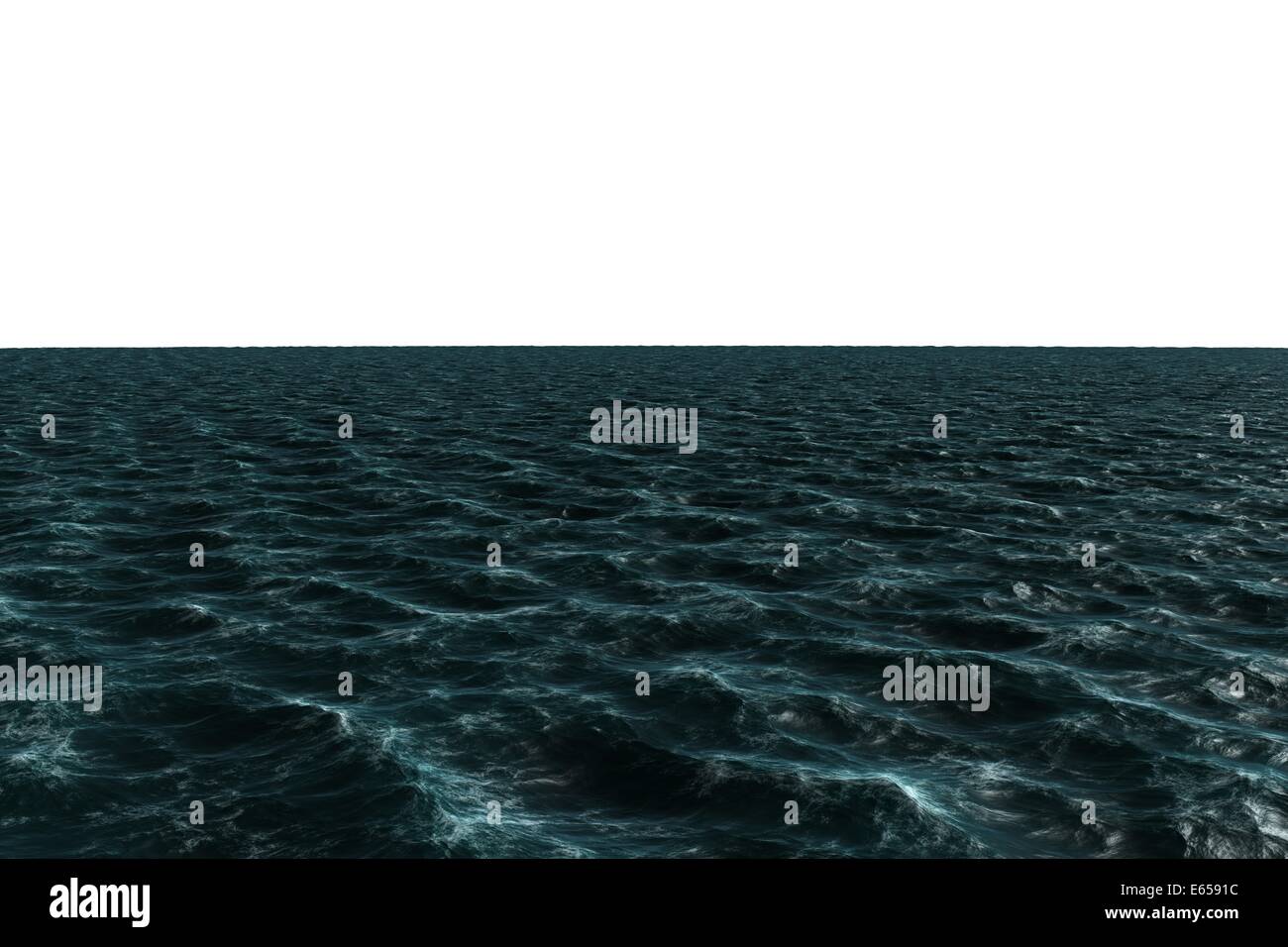 Digitally generated choppy Blue ocean Stock Photo - Alamy