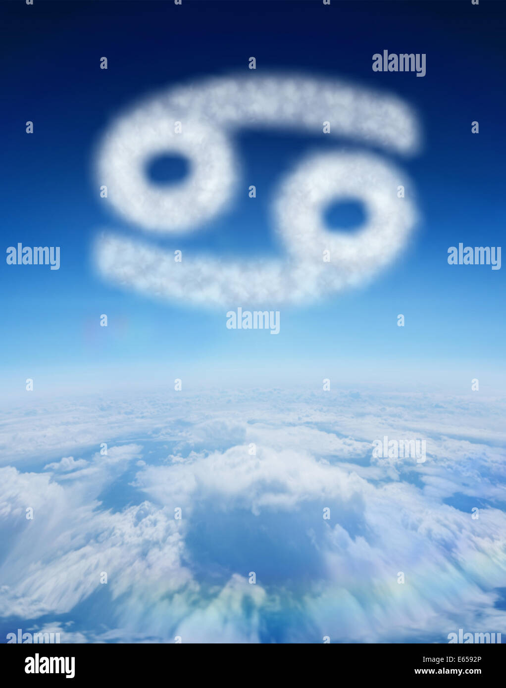 Composite image of cloud in shape of cancer star sign Stock Photo - Alamy