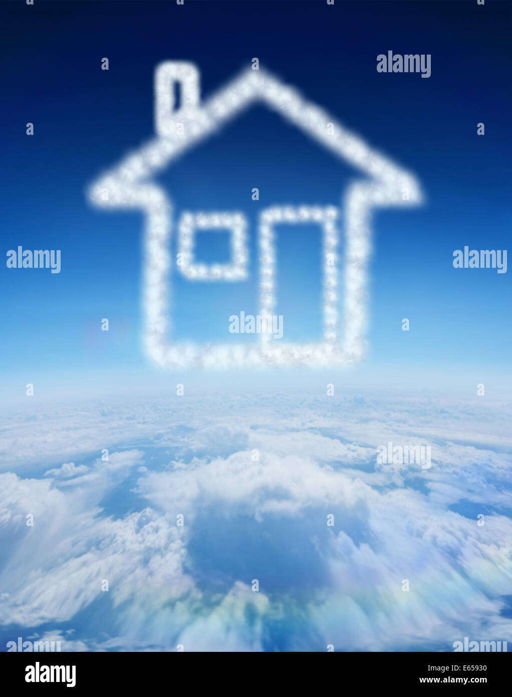 Composite image of cloud in shape of house Stock Photo - Alamy