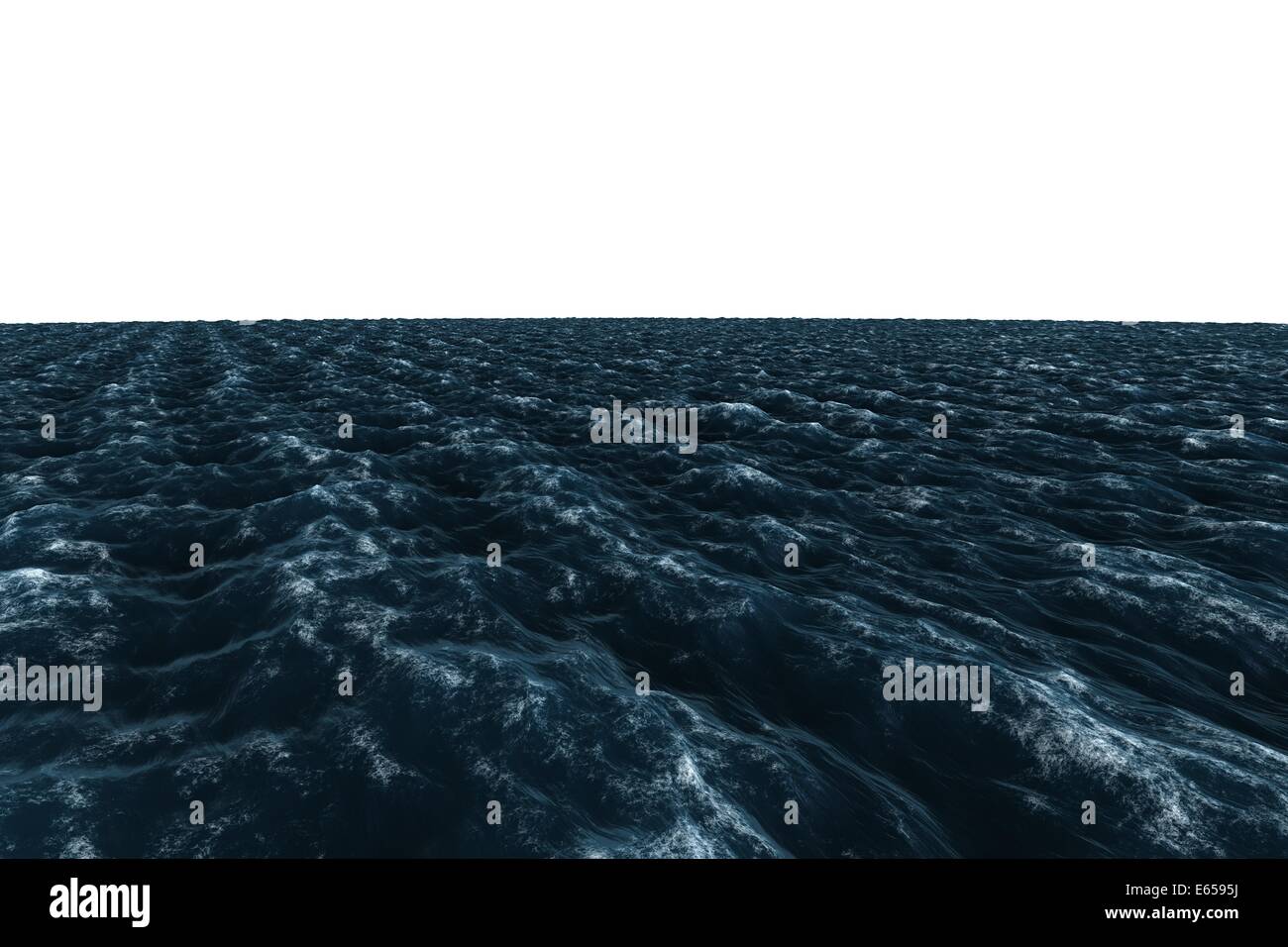 Digitally generated graphic Rough blue ocean Stock Photo - Alamy