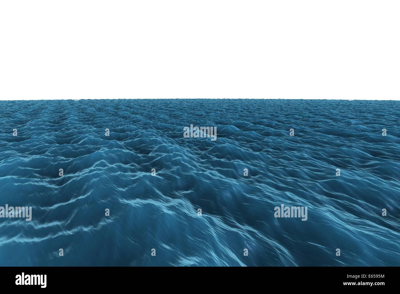 Digitally generated graphic Rough blue ocean Stock Photo - Alamy