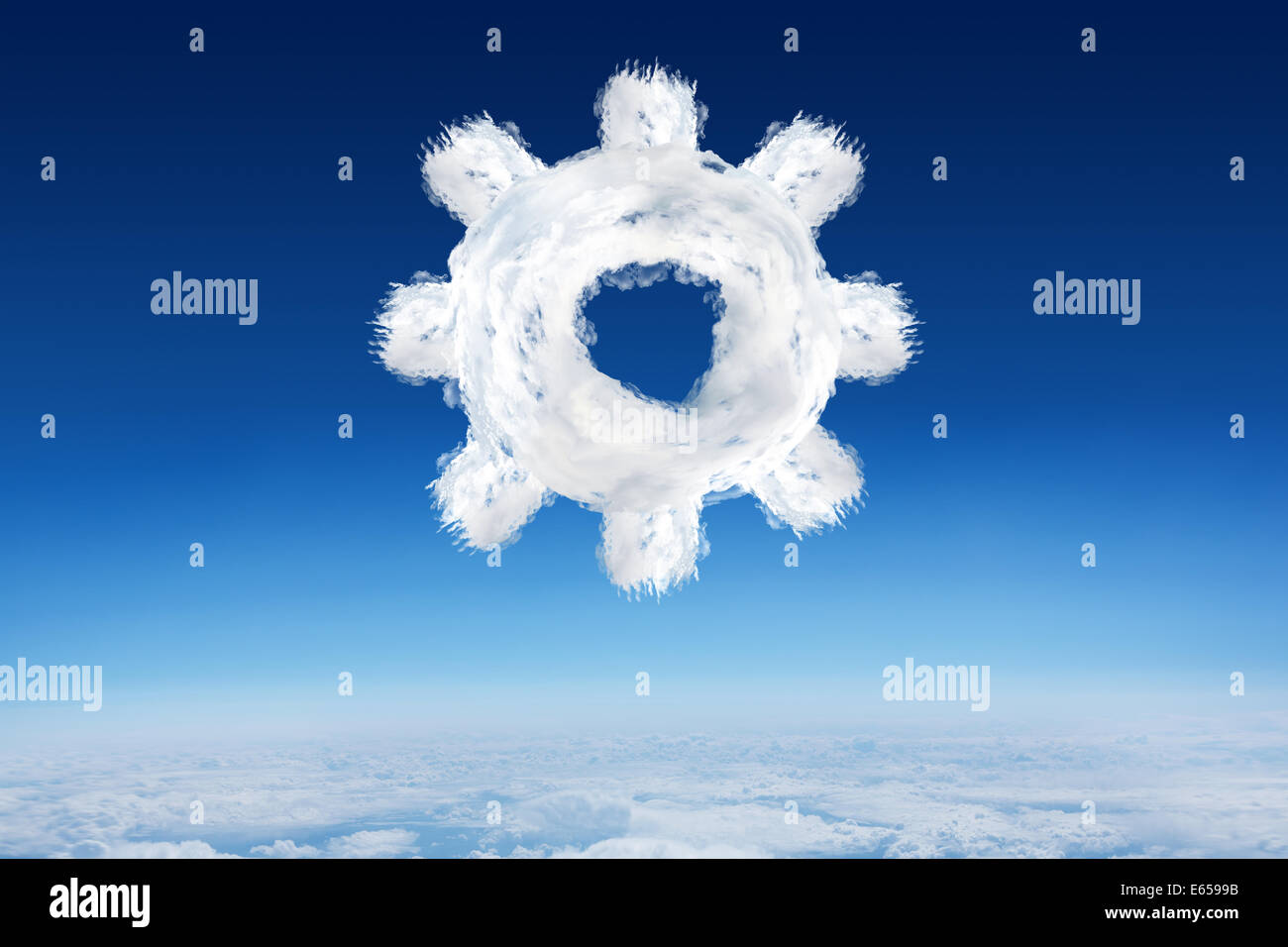 Composite image of cloud cog Stock Photo - Alamy