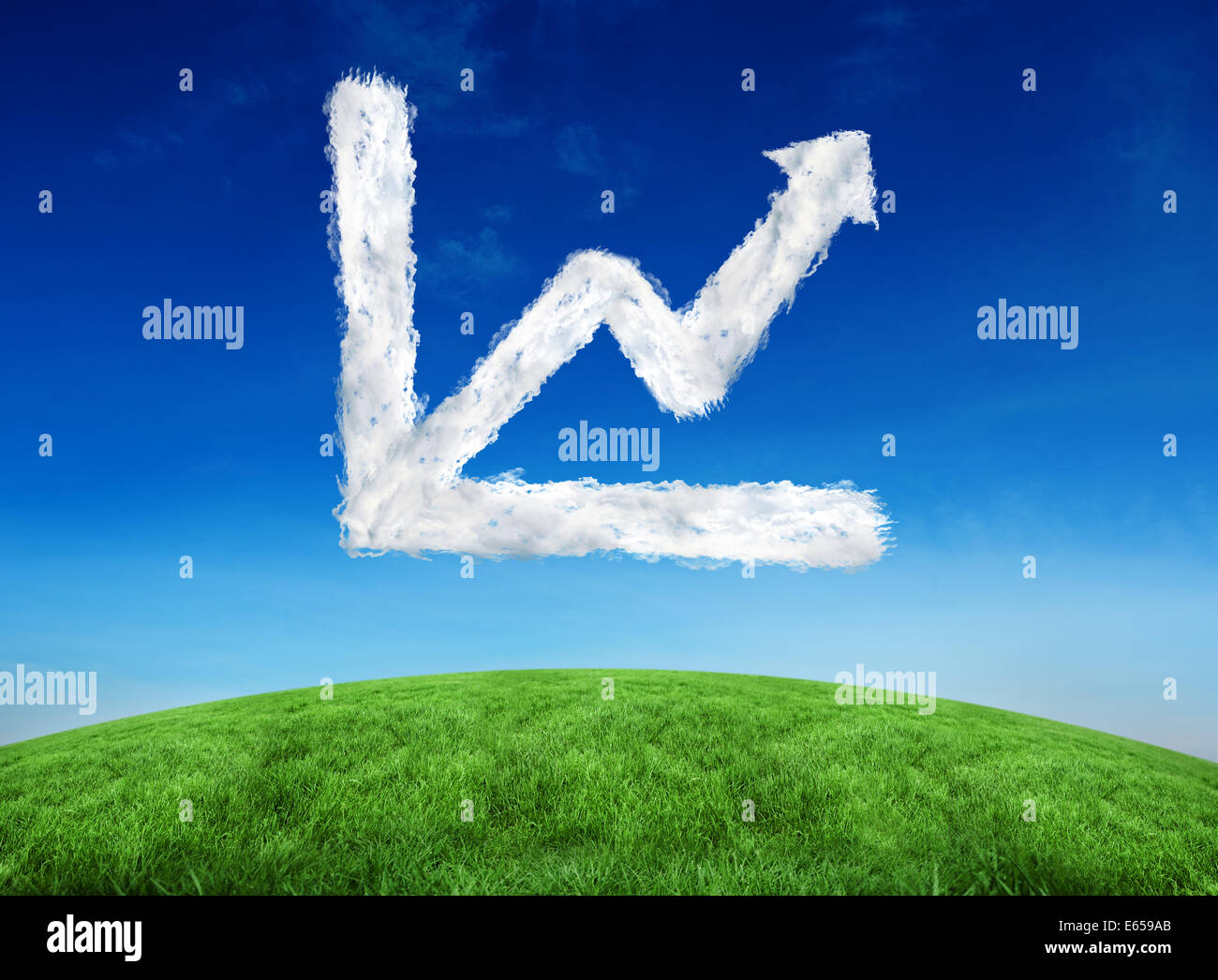 Composite image of cloud graph Stock Photo - Alamy