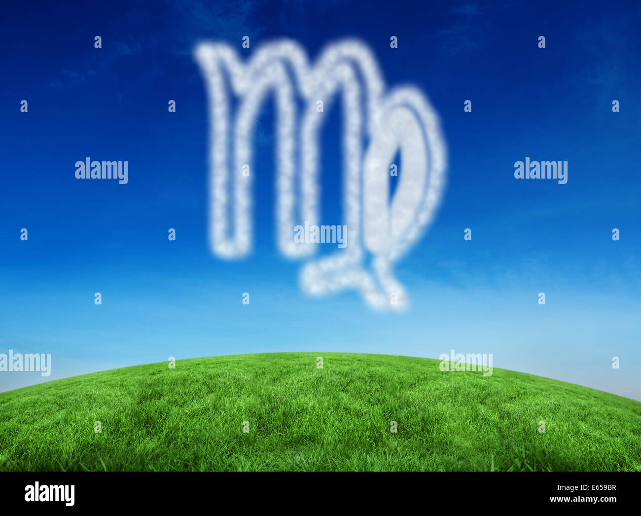 Composite image of cloud in shape of virgo star sign Stock Photo - Alamy