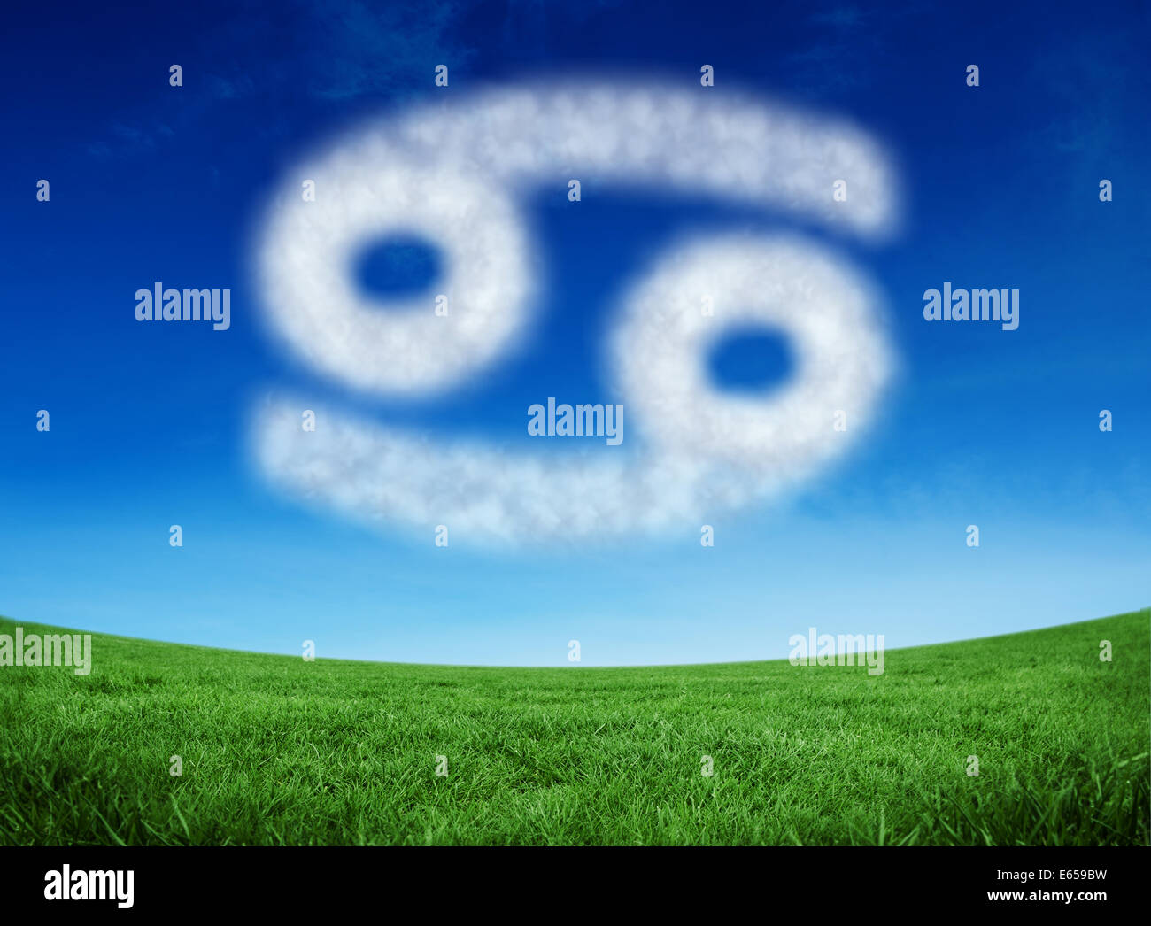 Composite image of cloud in shape of cancer star sign Stock Photo - Alamy