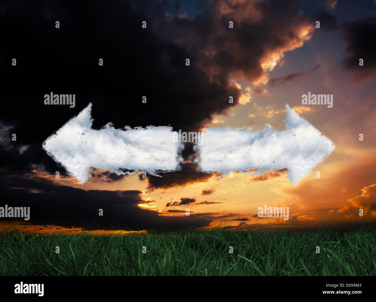 Cloud arrows hi-res stock photography and images - Alamy