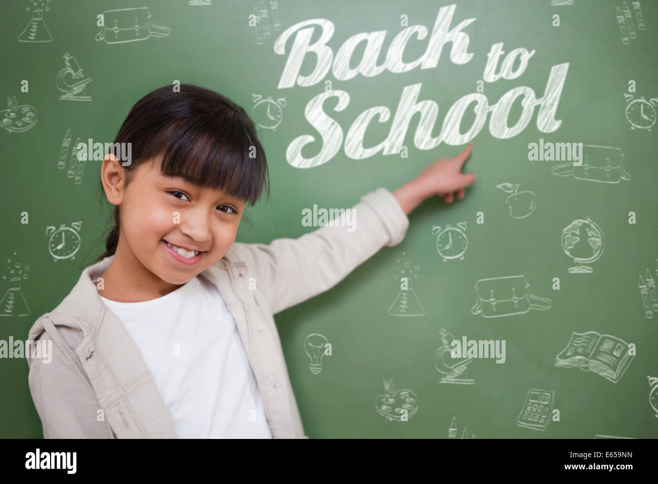 Composite image of back to school message Stock Photo - Alamy
