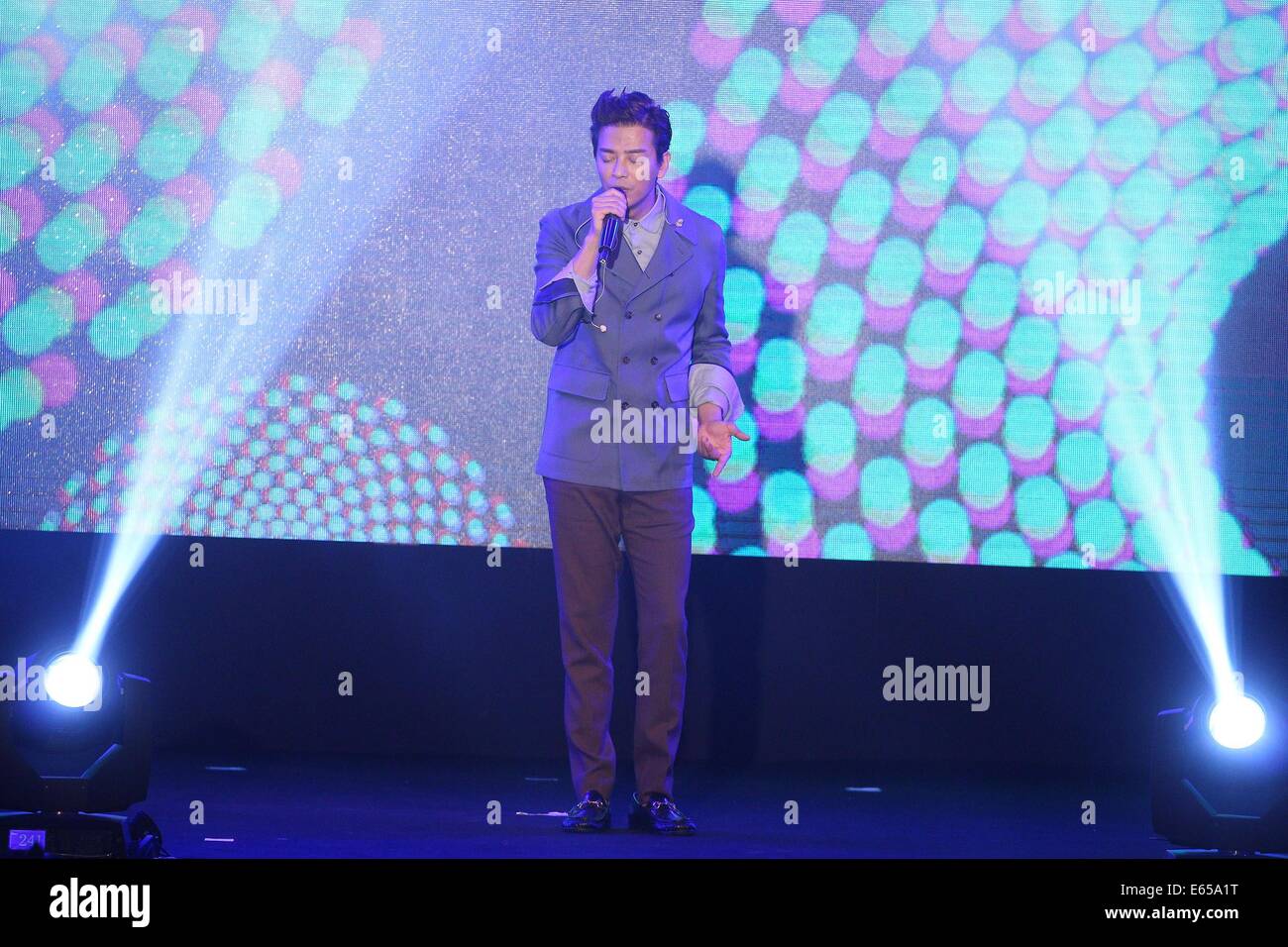 Taipei. 14th Aug, 2014. Actor Daniel Chan attends a model competition ...