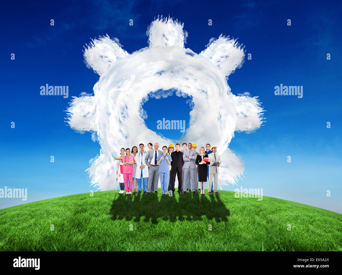 Group people different jobs standing hi-res stock photography and ...