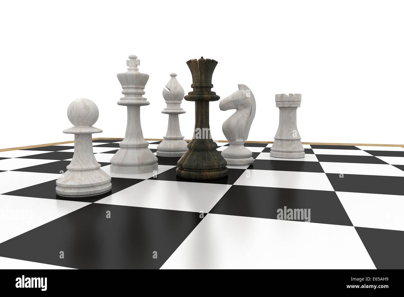 Queen surrounded pawn chess pieces hi-res stock photography and images ...