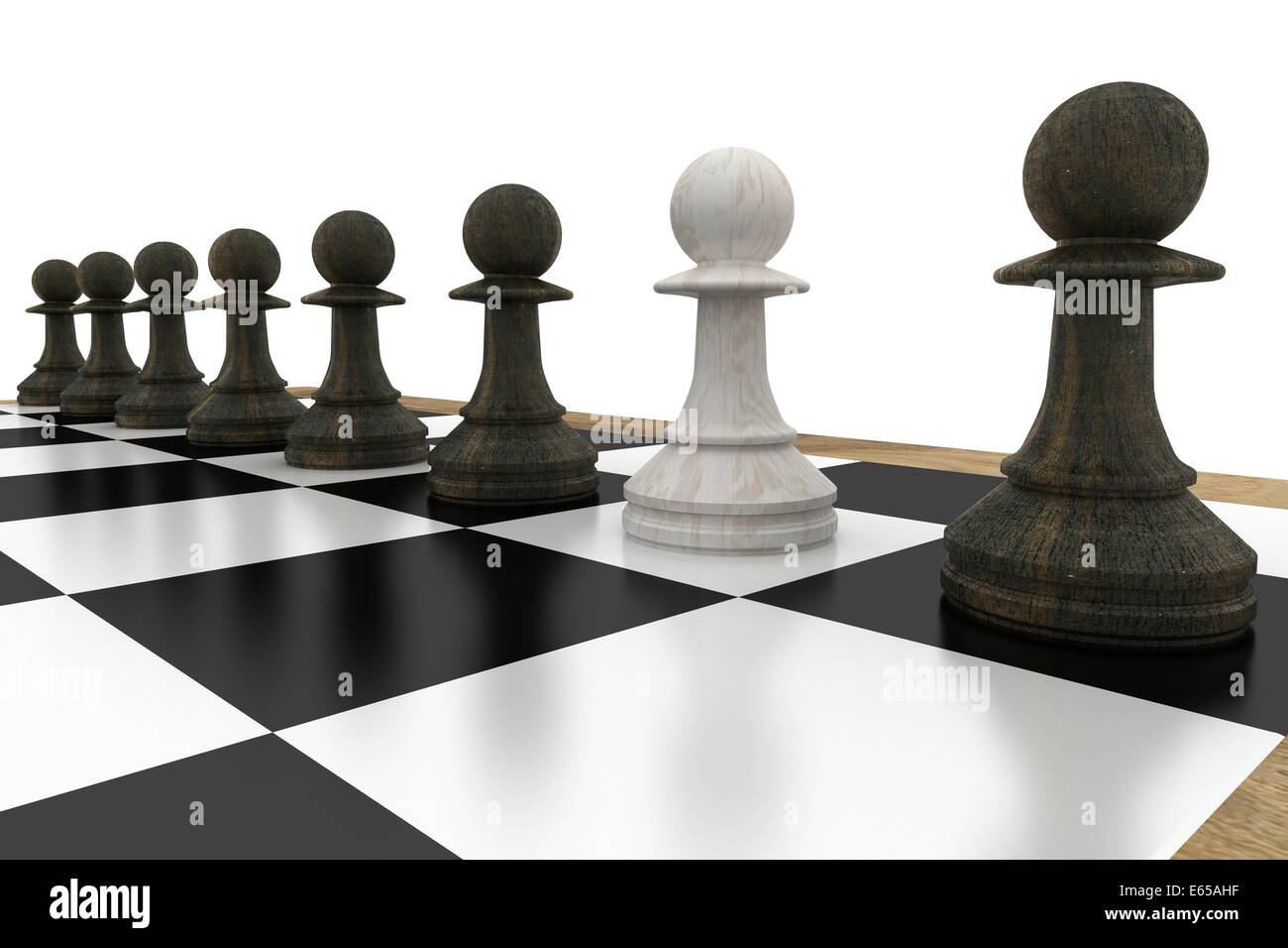 White pawn defecting to black side Stock Photo - Alamy