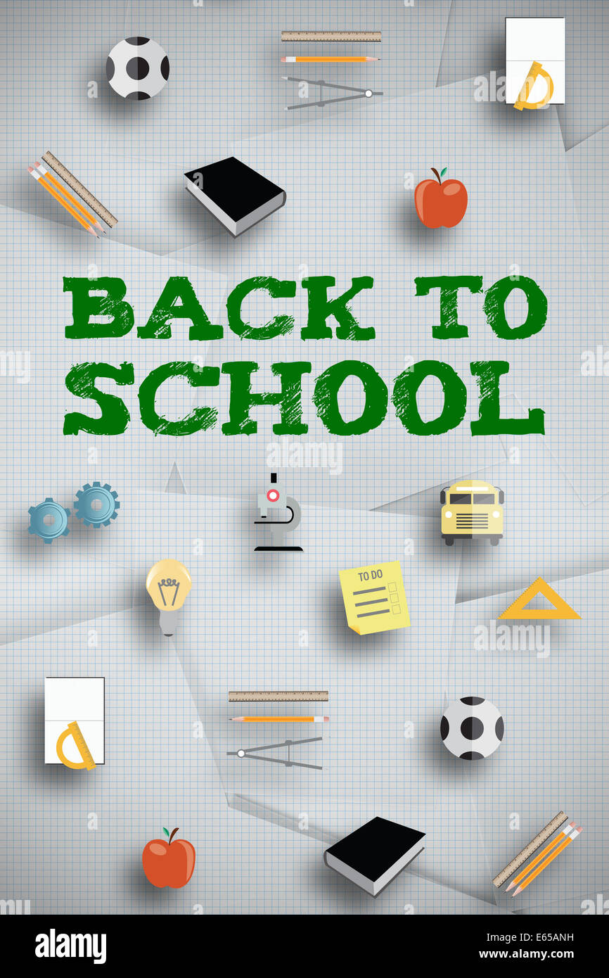 Composite image of back to school message Stock Photo - Alamy