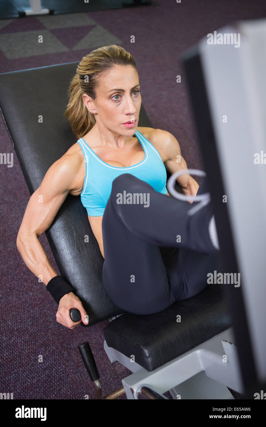 Female doing leg press effort hi-res stock photography and images - Alamy