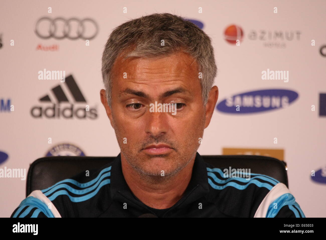 Jose Mourinho Chelsea Football Club Manager talks with the media pre ...