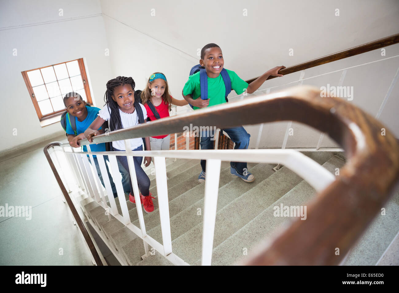 Kid Walking Up Stairs