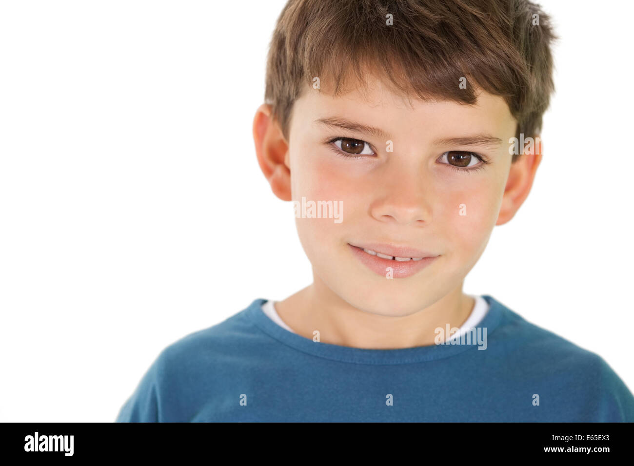 Cute little boy smiling at camera Stock Photo - Alamy