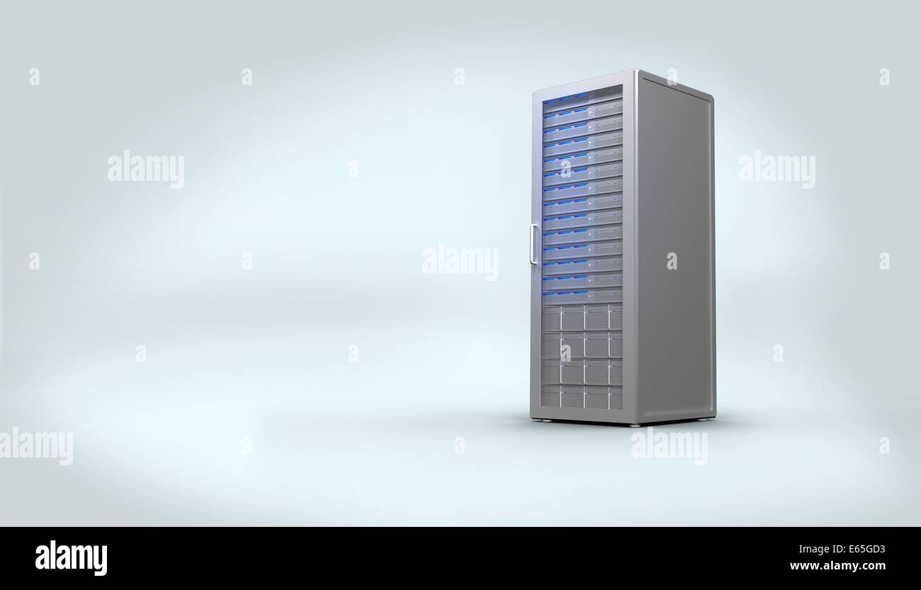 Digitally generated grey server tower Stock Photo - Alamy