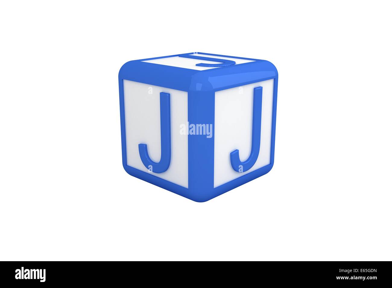 J blue and white block Stock Photo - Alamy
