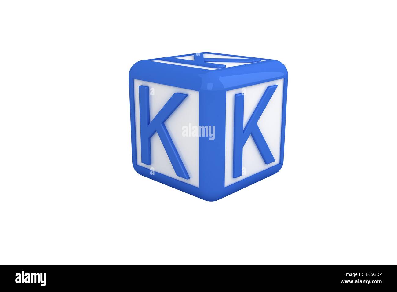 K blue and white block Stock Photo - Alamy