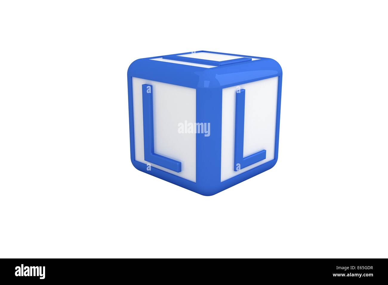 L blue and white block Stock Photo - Alamy