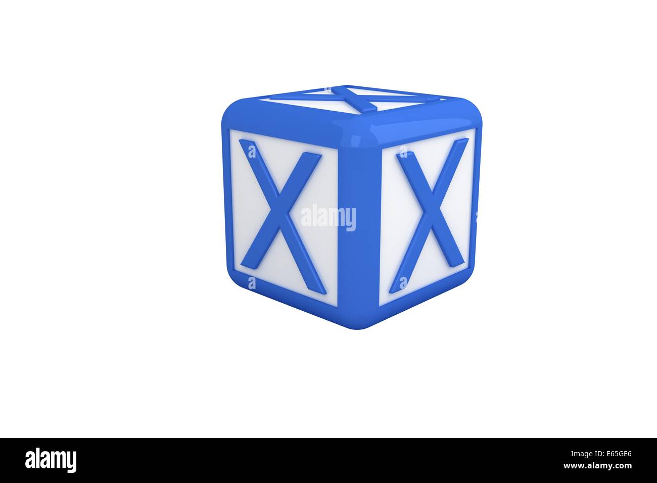 X blue and white block Stock Photo - Alamy