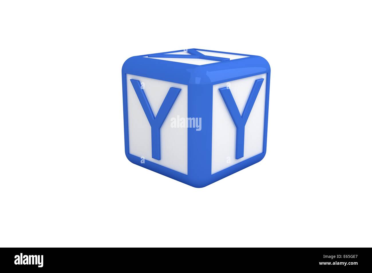 Y blue and white block Stock Photo - Alamy