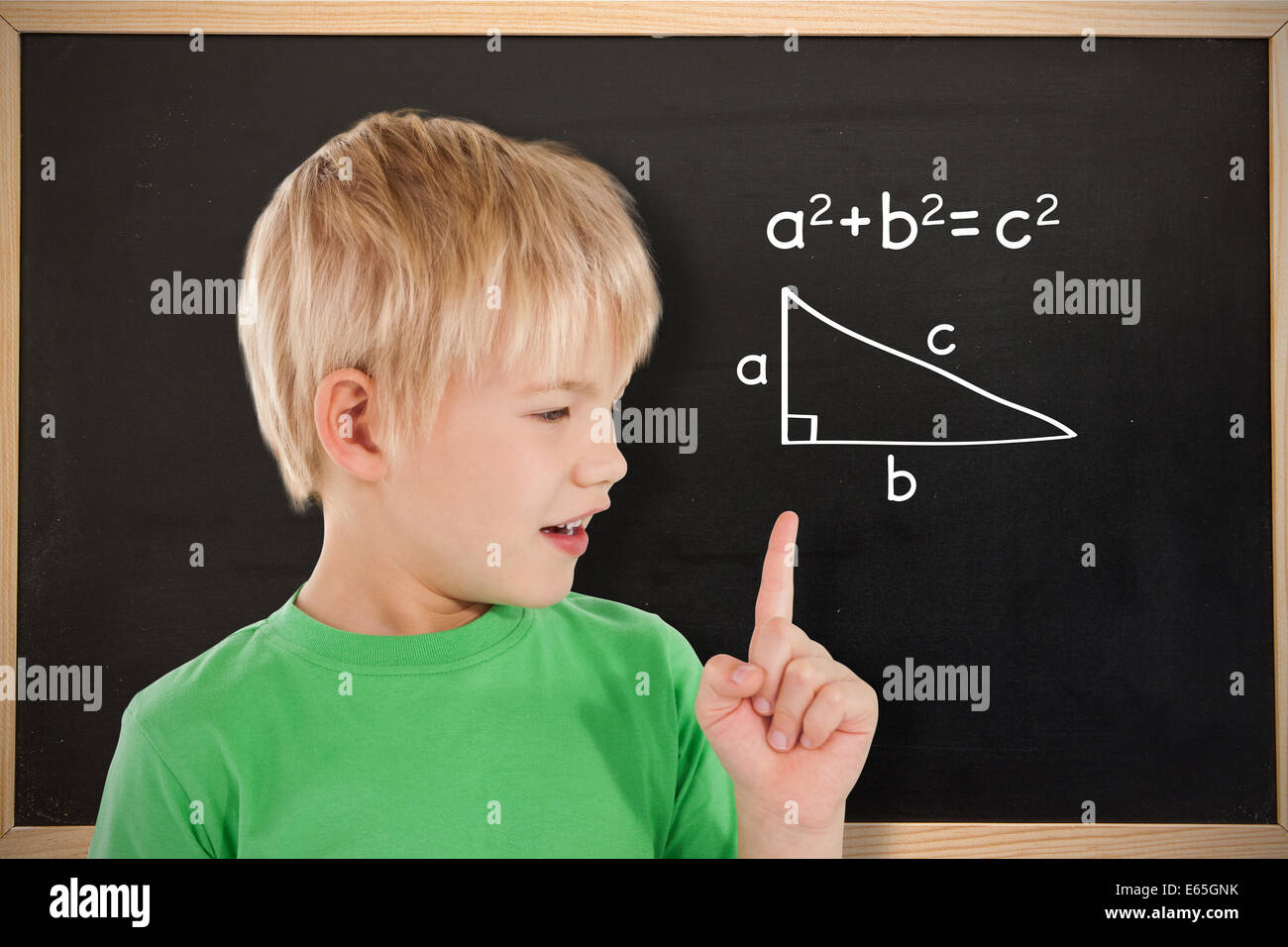 Cute boy pointing hi-res stock photography and images - Alamy