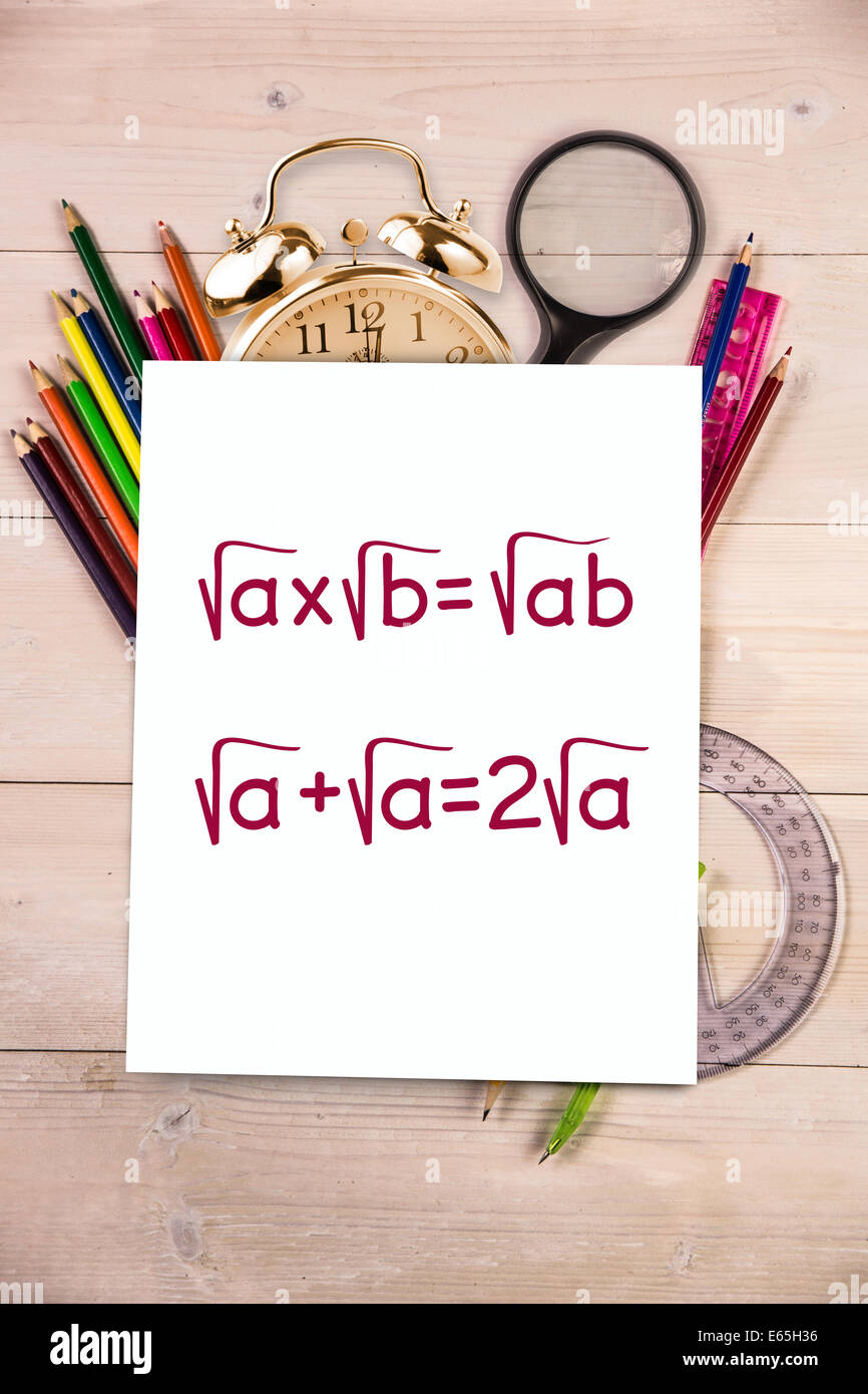 Composite image of square roots Stock Photo - Alamy