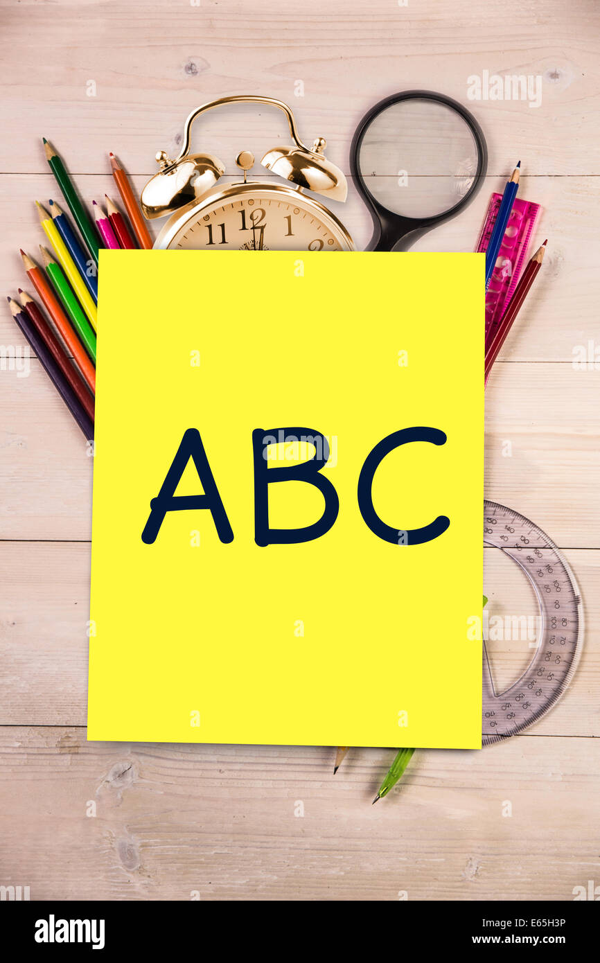Composite image of abc letters Stock Photo - Alamy
