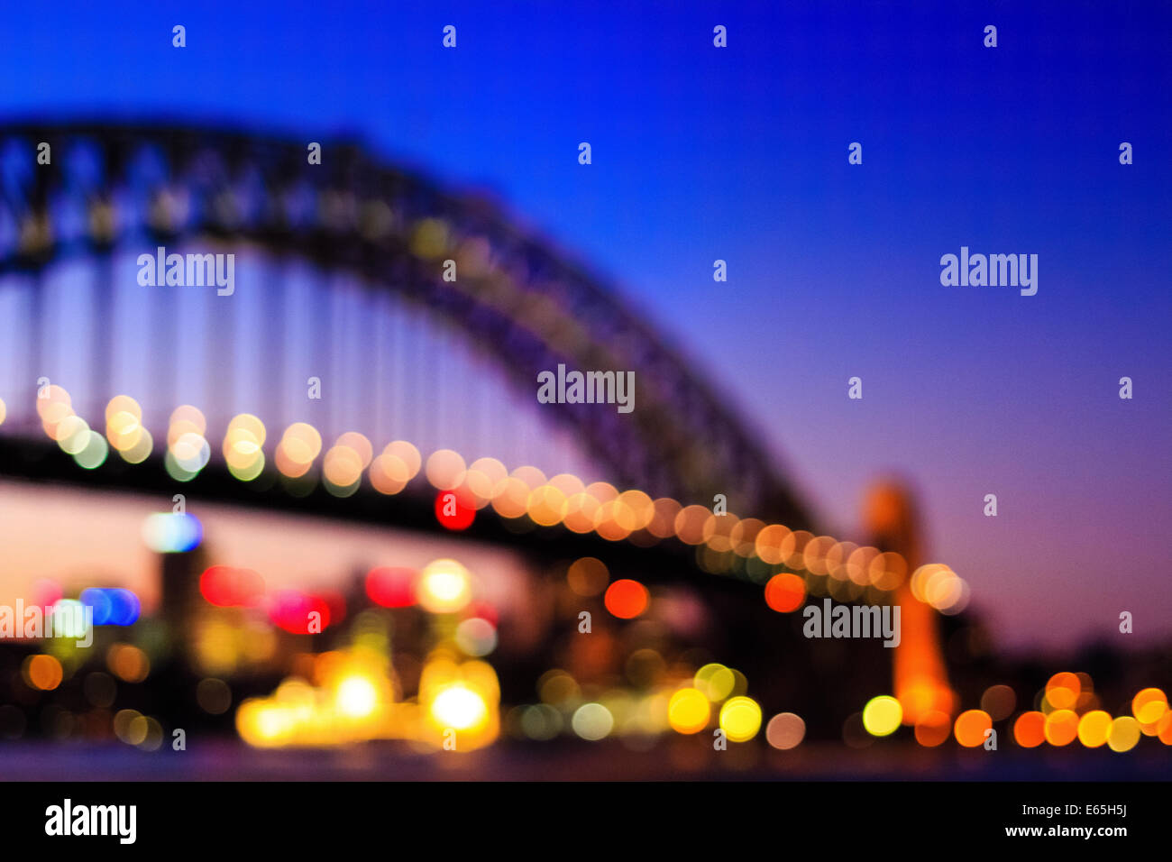 Sydney Harbour Bridge at dusk Stock Photo - Alamy