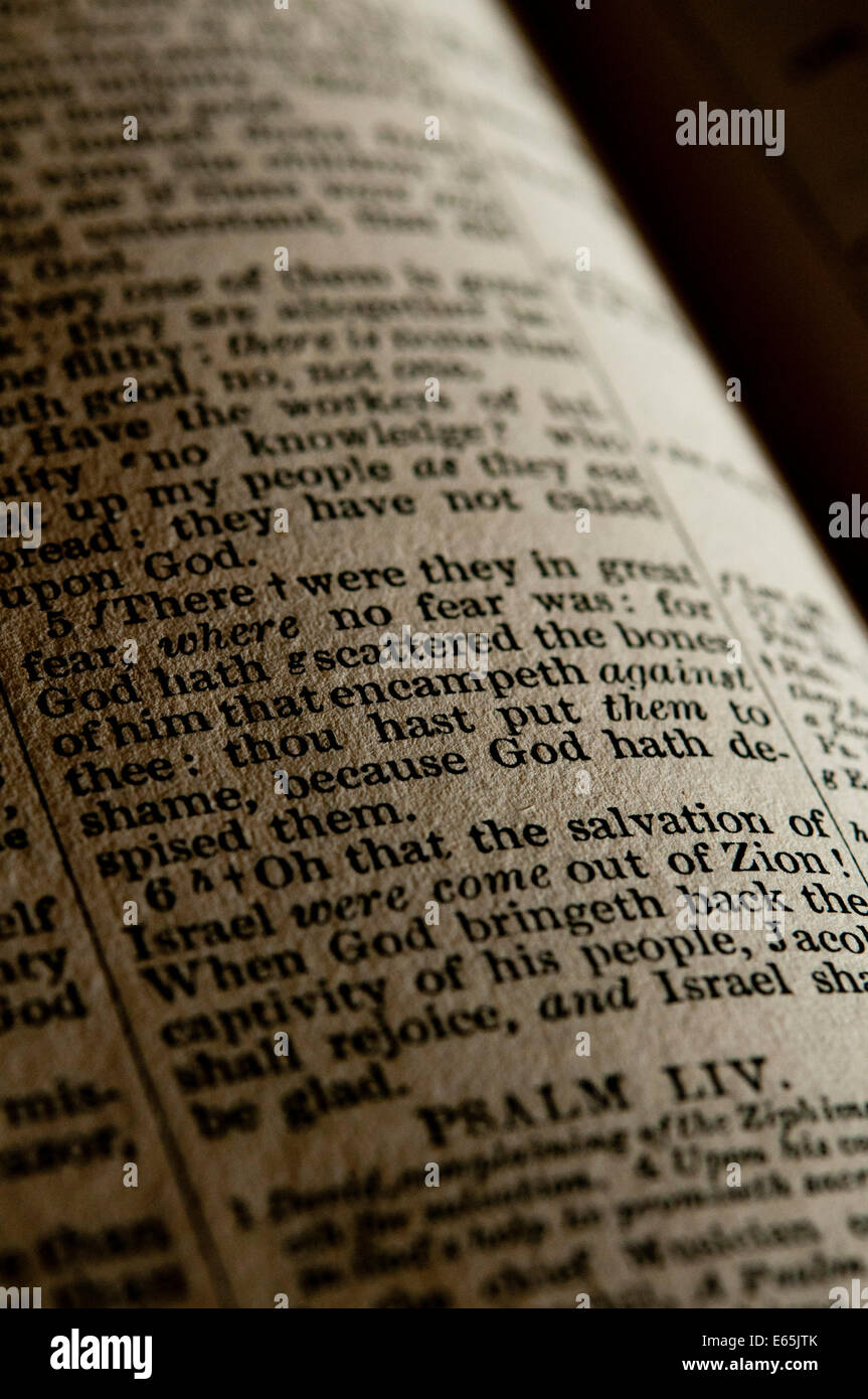 Bible text psalms hi-res stock photography and images - Alamy