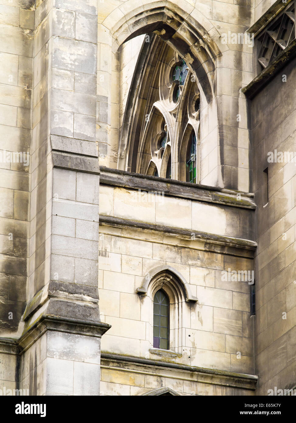 Detailed photograph of St. Paul's Cathedral, from the Octagon, Dunedin ...