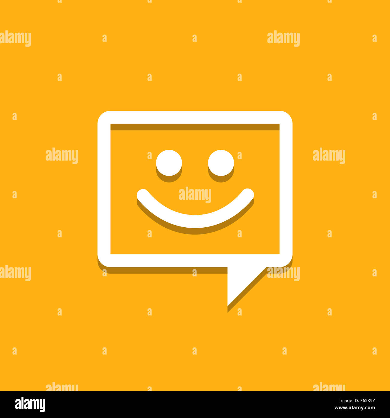 Happy Chat Icon Stock Photo - Alamy