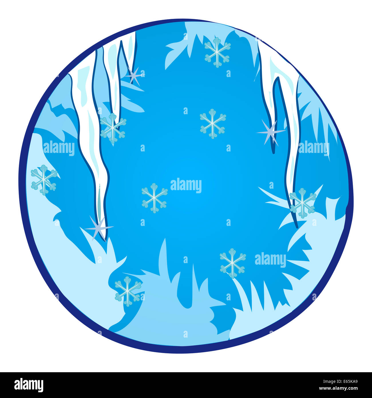 Winter frost on window Cut Out Stock Images & Pictures - Alamy