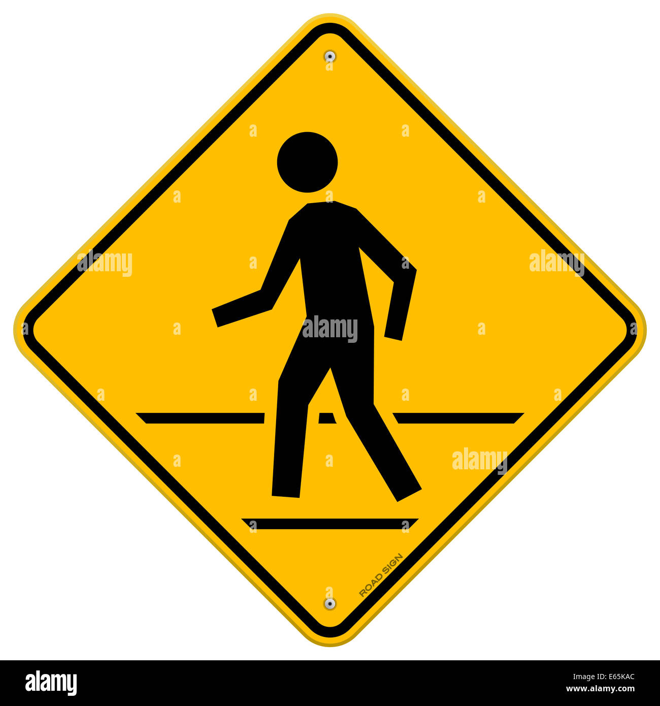 Pedestrian Traffic Sign Stock Photo - Alamy